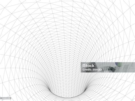 와이어 프레임 구멍 벡터 추상 디지털 배경입니다 3d 터널 그리드 와이어 프레임 3d 표면 터널 그리드 텍스처 0명에 대한 스톡