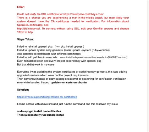 How To Fix Openssl Certification Verification Errorbroken Certificates