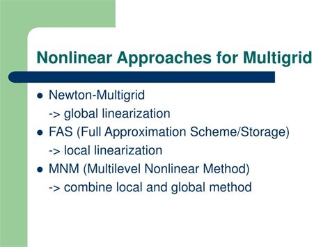 Ppt Multigrid For Nonlinear Problems Powerpoint Presentation Free Download Id4631079