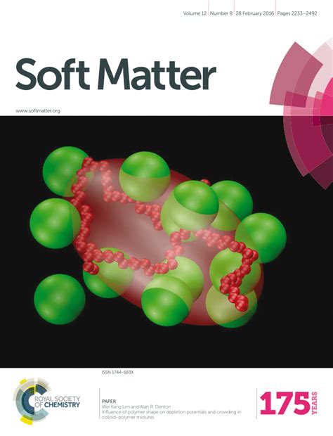Pdf Influence Of Polymer Shape On Depletion Potentials And Crowding In Colloid Polymer Mixtures