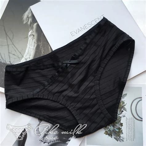 SP CITY New Cross Design Striped Ice Silk Seamless Underwear Women Sexy Bow Cute Panties Sex