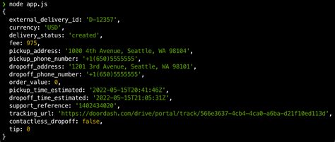 Get Started Nodejs Sdk Doordash Developer Services