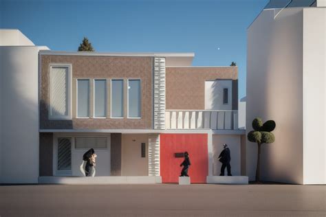 Classical Exterior Shot Trees With Shadow And Humans Walking With