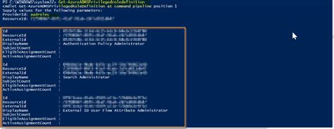 powershell how to populate activeassignmentcount for get azureadmsprivilegedroledefinition