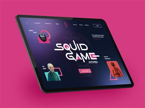 squid game website design behance