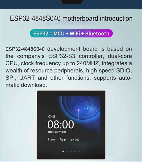 Esp32 S3 Arduino Lvgl Wifi And Bluetooth Development Board 40 дюймовый