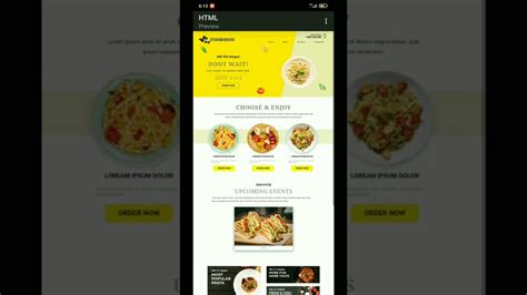 responsive restaurant website demo video using html css and javascript techtron akash youtube