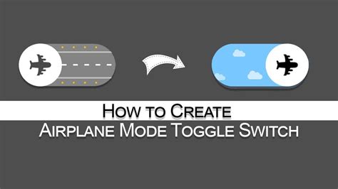How To Create Airplane Mode Toggle Switch Button Html Css Js Youtube