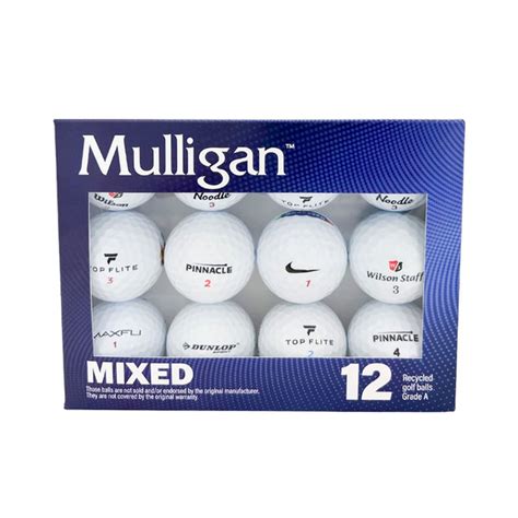 Mulligan Recycled Mixed Golf Balls White 12 Ct Delivery Or Pickup
