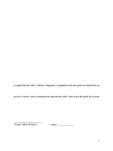 Understanding Cif And Fob And Transfer Of Risks Pdf Freight