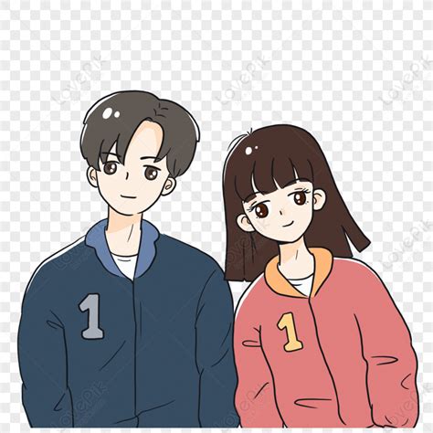 귀여운 일러스트 만화 커플 아바타만화화좋아예쁜 Png 일러스트 무료 다운로드 Lovepik