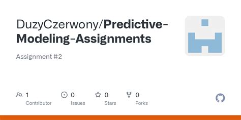 Github Duzyczerwonypredictive Modeling Assignments Assignment 2