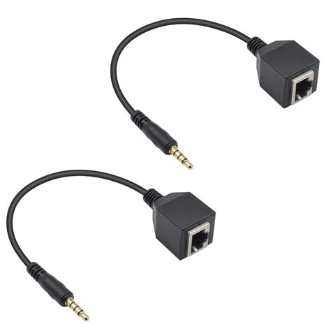 Amazon Com Poyiccot Mm To RJ Cable Mm Stereo Male To RJ Female Extender Over Cat
