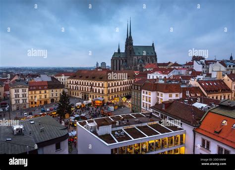 Old Town With Christmas Market And Cathedral Of St Peter And Paul In