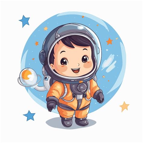 우주 비행사 그림 프리미엄 벡터
