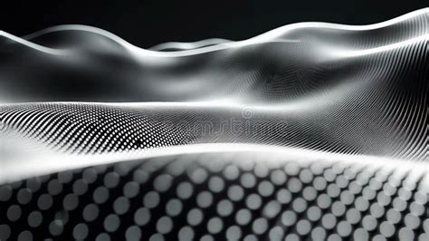 Abstract Digital Waveform Futuristic Data Landscape With Dynamic