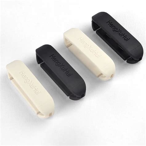 케이블 와인더 헤드폰 케이블 관리 클립 흑백 실리콘 케이블 와인더케이블 와인더 Aliexpress