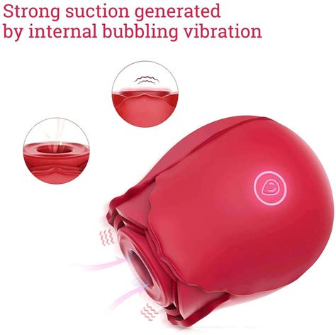 Rose Toy Classic Sucking Vibrator 10 Frequency Rose Red