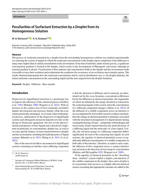 Peculiarities Of Surfactant Extraction By A Droplet From Its Homogeneous Solution