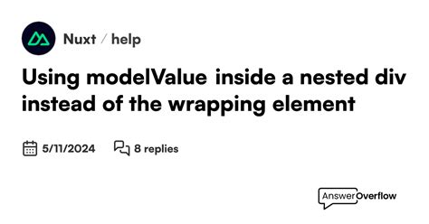 using modelvalue inside a nested div instead of the wrapping element nuxt