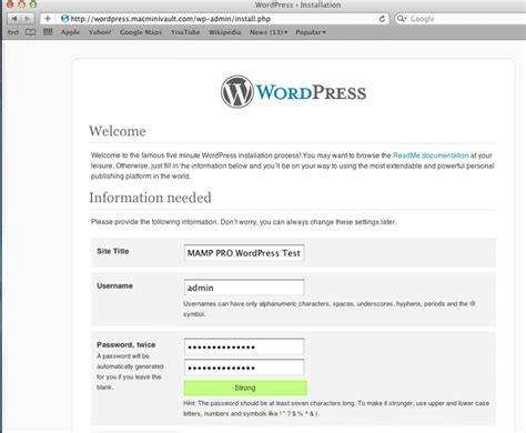 Setup A Wordpress Site With Mamp Pro Mac Mini Vault
