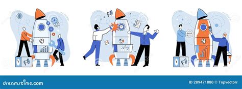 Team Solving Complex Problems Teamwork Vector Illustration Metaphor Stock Vector Illustration