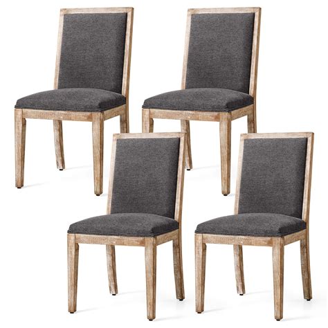 Gracie Oaks Solid Wood Upholstered Dining Chair Wayfair
