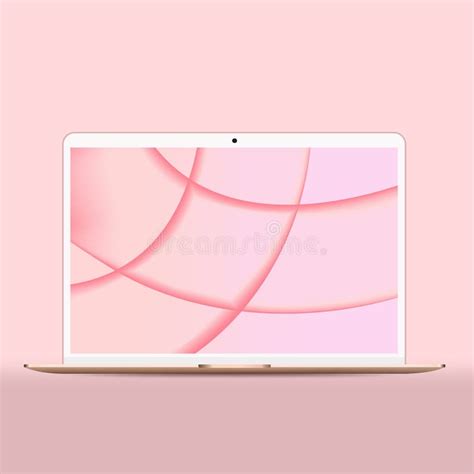 Realistic Notebook On Pink Background Vector Illustration Stock Vector