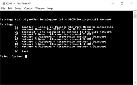Configuration Sparkfun Datalogger Iot Hookup Guide