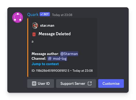 Home Quark Logger Discord Log Bot