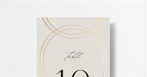 Foil Arch Table Numbers The Knot