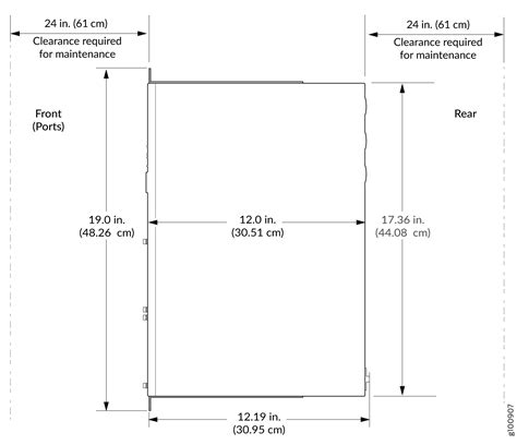 Clearance Requirements For Airflow And Hardware Maintenance For A CTP151 Device Juniper Networks