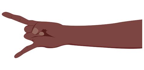 어두운 피부 손 바위 제스처 플랫 일러스트레이션 현실적인 록 앤 롤 제스처 벡터 개념에 대한 스톡 벡터 아트 및 기타 이미지 개념 금속 남자 Istock