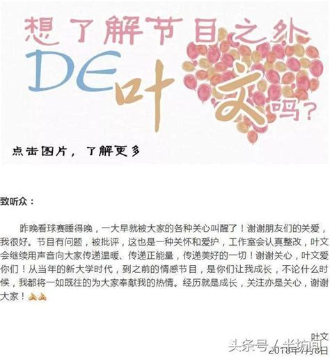 葉文有話要說停播的背後粉絲們開戰了 每日頭條