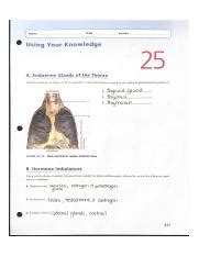 EXERCISE 25 ENDOCRINE STRUCTURE AND FUNCTION 13 Name Date Section Using Your Knowledge 25
