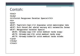 Elemen Dasar Html Ok PPT