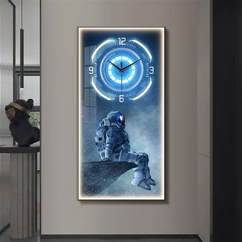 990mm Creative Sci Fi Led Wall Clock Lighting Wall Art Decoration｜homary