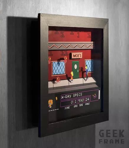 Simpsons Nes Geek Frame Max Cuadro Diorama 3d Artesanal En Venta En Capital Federal Capital