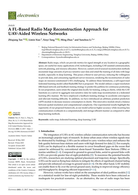 Pdf A Fl Based Radio Map Reconstruction Approach For Uav Aided