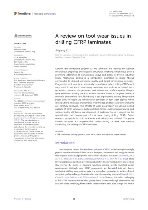 Pdf A Review On Tool Wear Issues In Drilling Cfrp Laminates