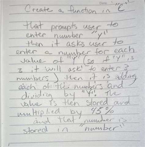 Solved Create A Function In C That Prompts User To Enter