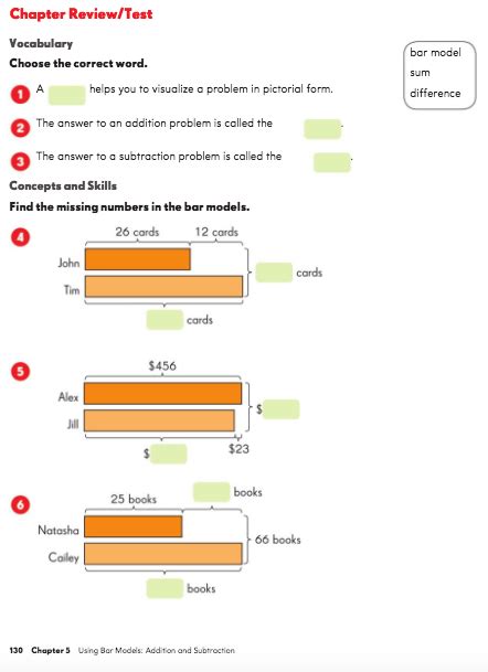 Chapter 5 Using Bar Models Addition And Subtraction Mrs Longs 3rd