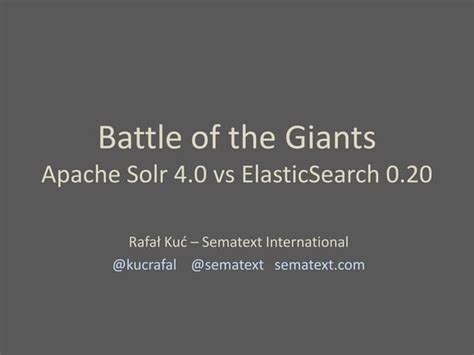 Bigdata Faceted Search Comparison Between Apache Solr Vs Elasticsearch Pptx