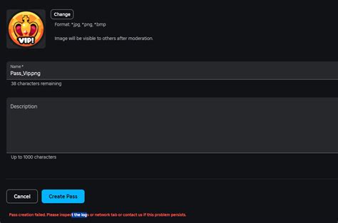 Gamepass Creation Error Platform Usage Support Developer Forum Roblox