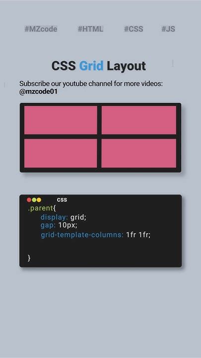 📊 Master Css Grid Build Responsive Layouts Like A Pro Mzcode01 Cssgrid Shorts Youtube