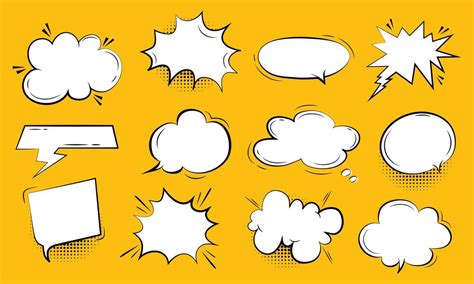 Comic Book Speech Bubbles Vector Art Icons And Graphics For Free Download
