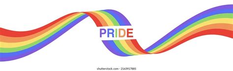 Pride Banner Lgbt Flag Wave Design Stock Vector Royalty Free