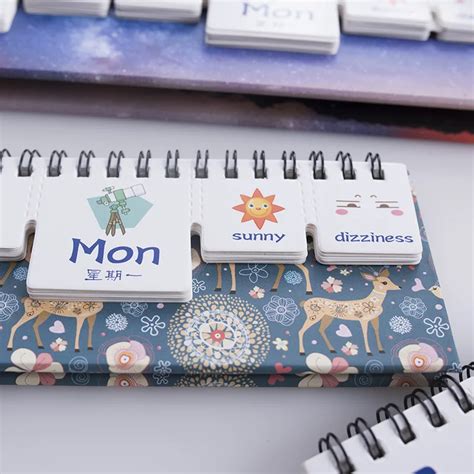 Креативный милый Вишневый цвет звездное небо Настольный календарь разрывающий вечный календарь