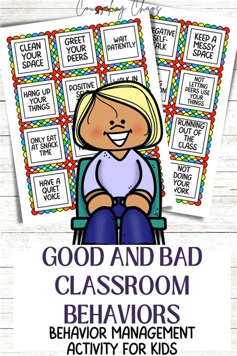Behavior Management Sorting Activity Good And Bad Classroom Behaviors