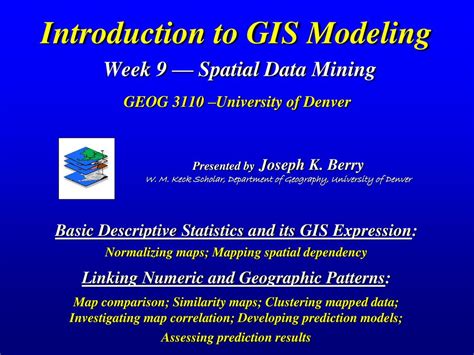 workshop on gis modeling part 3 ppt download